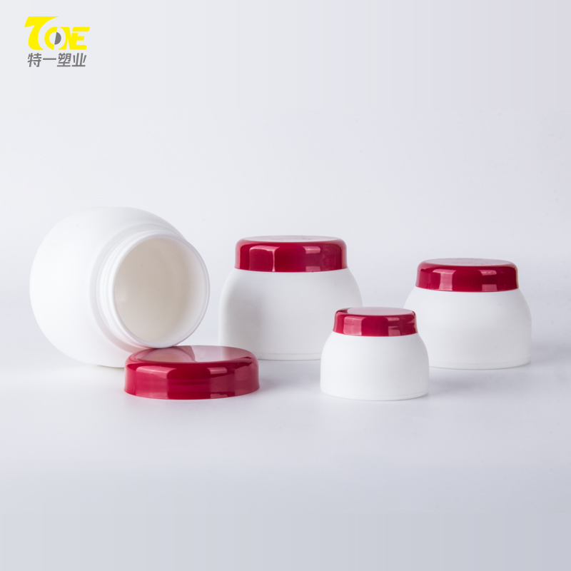 PP Cream Jar with Red Cap 10g 30g 50g | T-one Packaging
