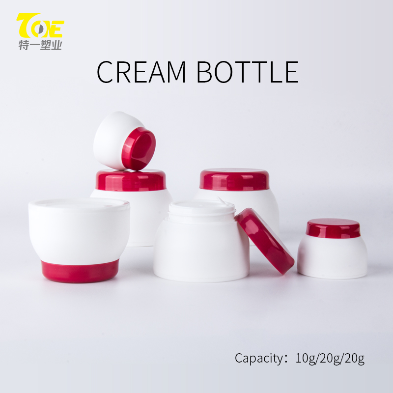 PP Cream Jar with Red Cap 10g 30g 50g | T-one Packaging